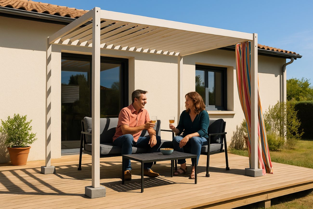 Un lit en bois transformé en pergola : la tendance récup géniale qui ...